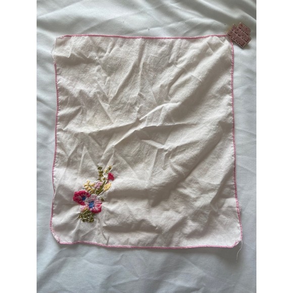 Accessories | Vintage Handmade Floral Stitched Handkerchief | Poshmark